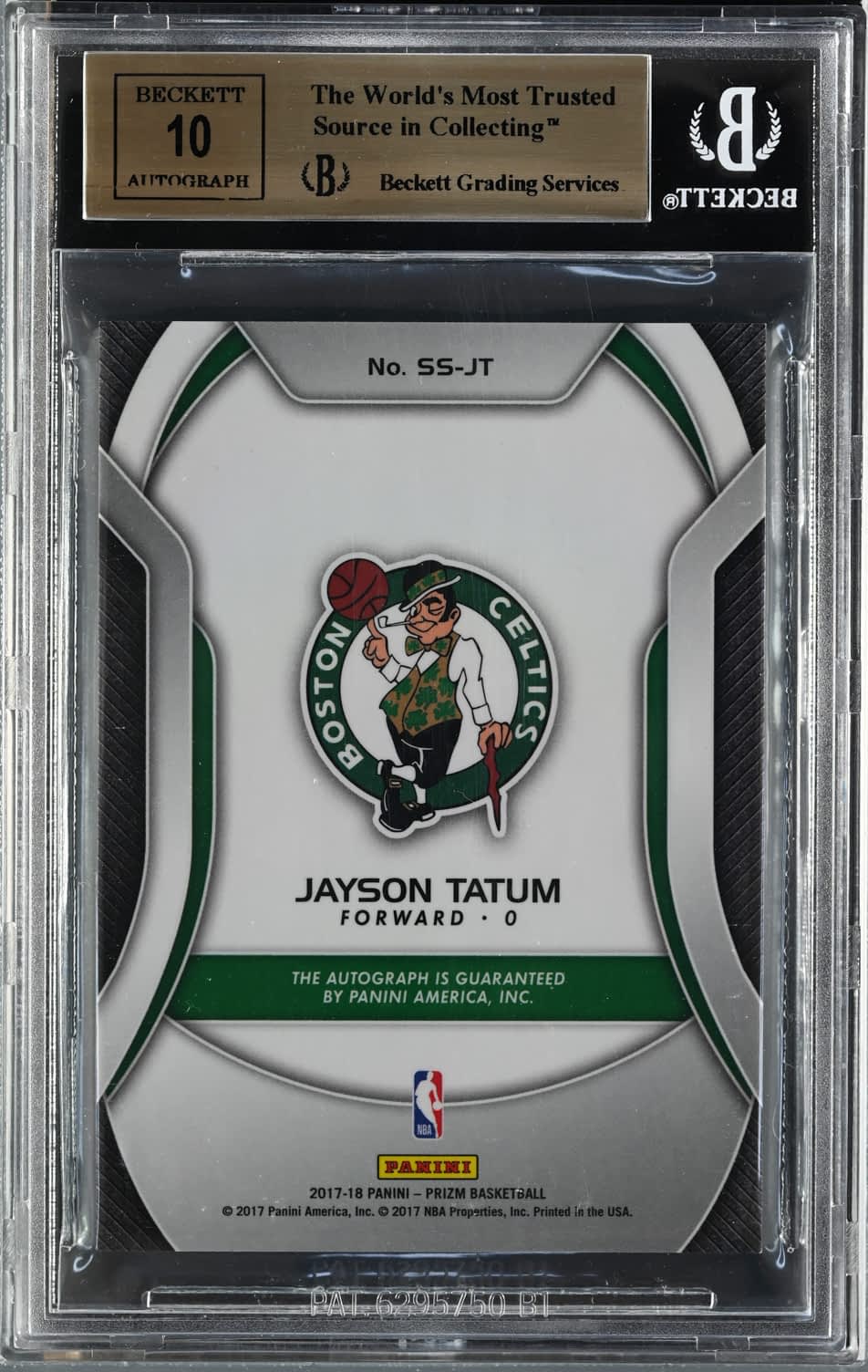 2017-18 Panini Prizm Sensational Signatures #3 Jayson Tatum BGS 9.5 ...