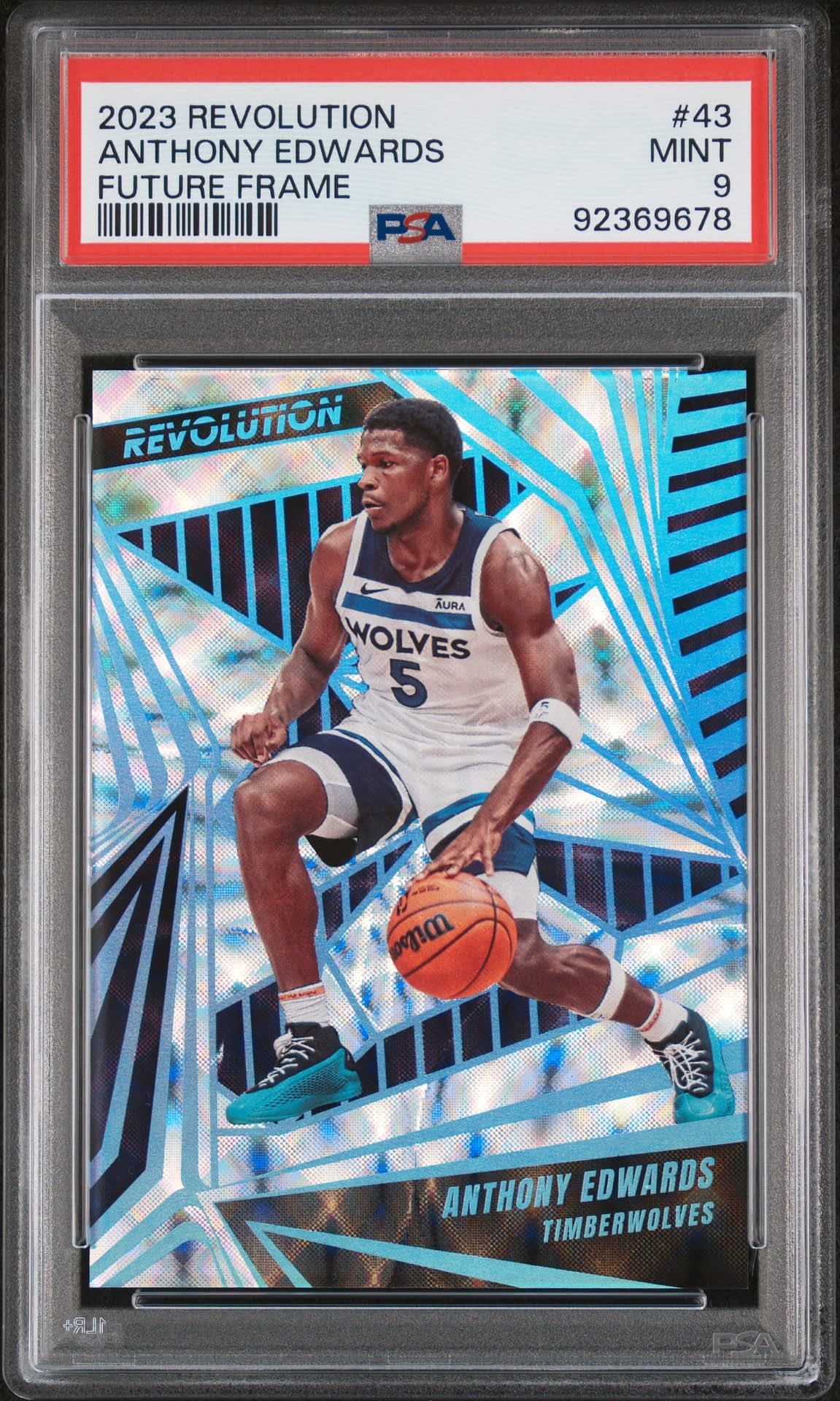 2023 Panini Revolution 43 Anthony Edwards Future Frame PSA 9 - HobbyX ...