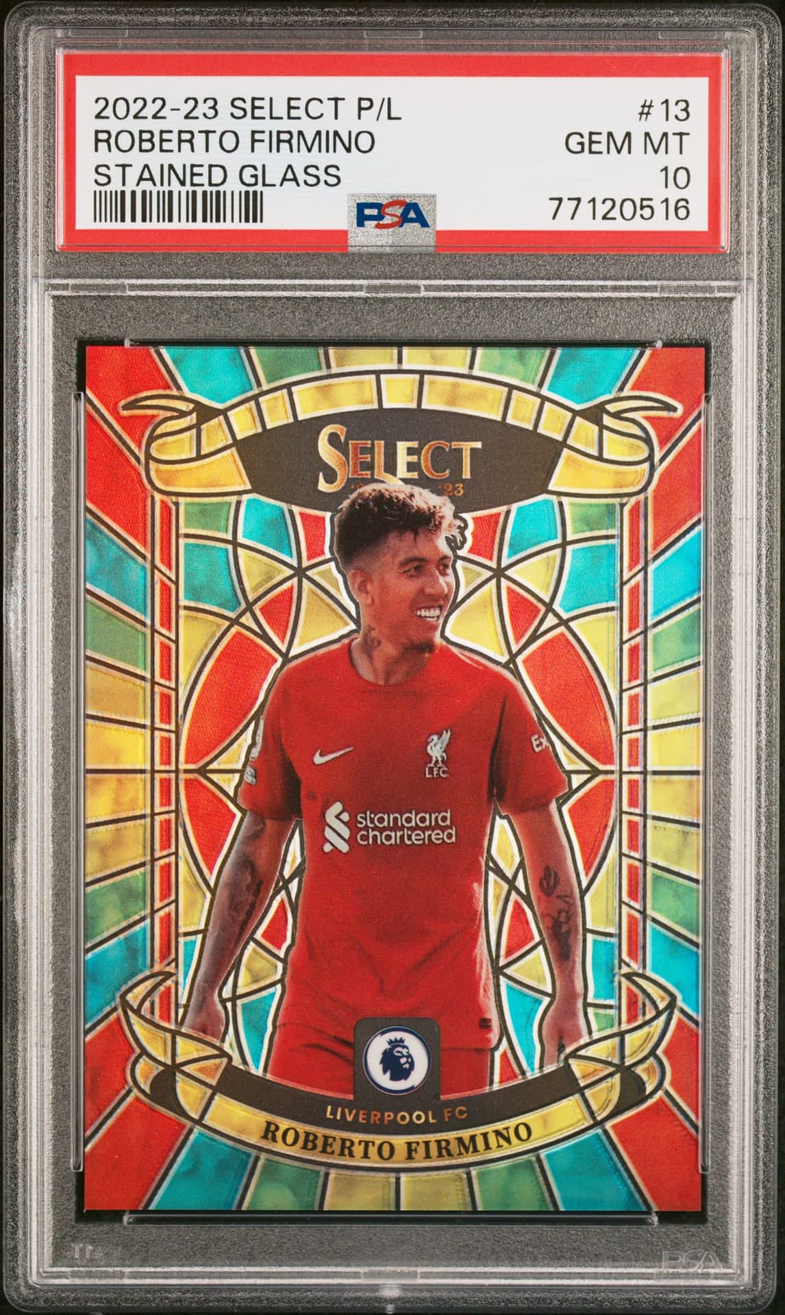 2022-23 Panini Select Premier League Stained Glass 13 Roberto Firmino ...