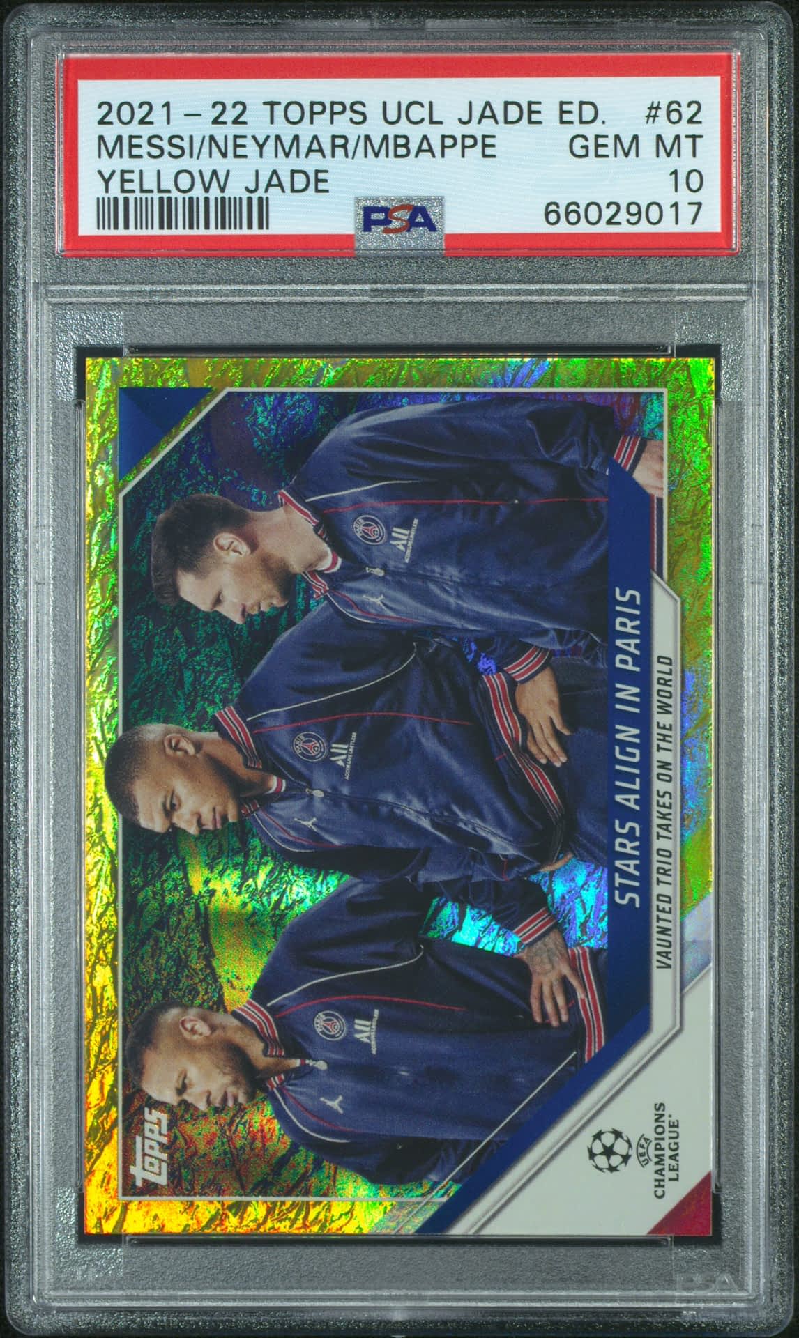 2021 Topps Uefa Champions League Jade Edition 62 Messi/neymar/mbappe ...