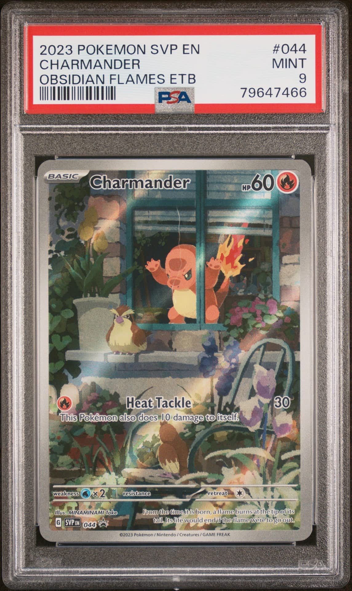 2023 Pokemon Svp En-sv Black Star Promo 044 Charmander Obsidian Flames Etb PSA 9 - HobbyX ...