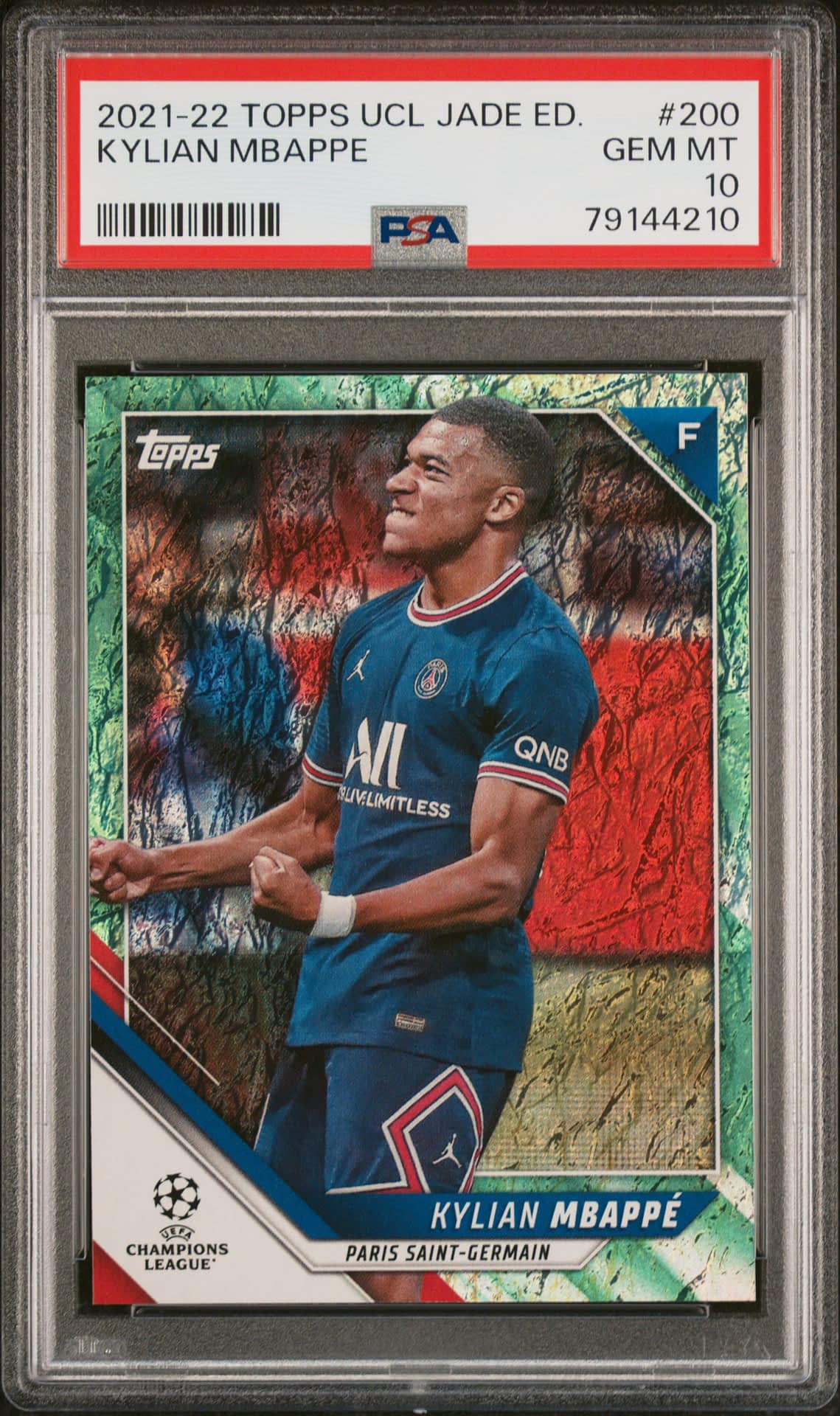 2021 Topps Uefa Champions League Jade Edition 200 Kylian Mbappe PSA 10 ...
