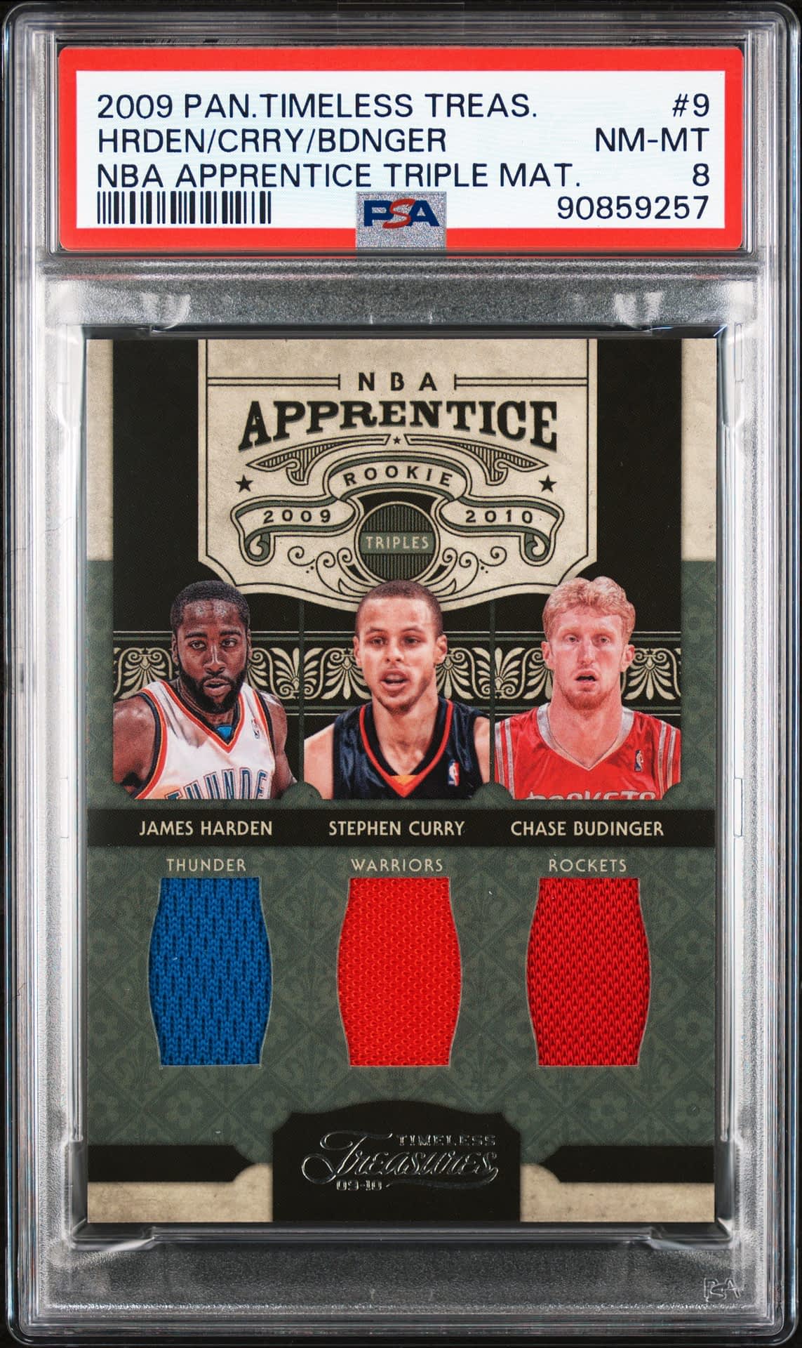 2009 Panini Timeless Treasures Nba Apprentice Triple Materials 9 Harden ...