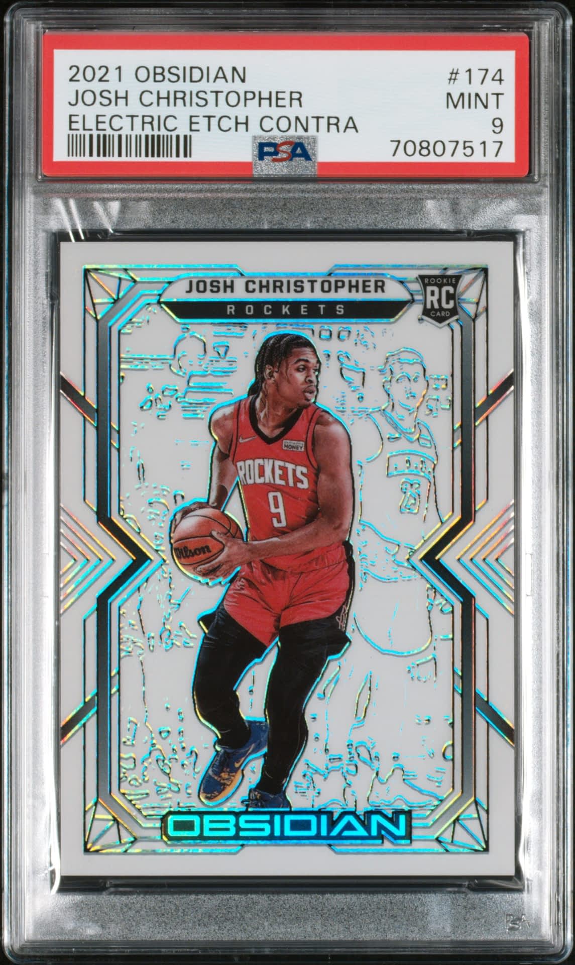 2021 Panini Obsidian 174 Josh Christopher Electric Etch Contra PSA 9 ...